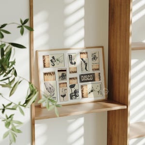 Vintage Matchbox Print Landscape Horizontal Poster, Funky Aesthetic ...