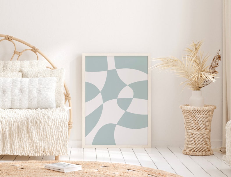 Checkered Print Sage Green Checkers Print Printable Art - Etsy