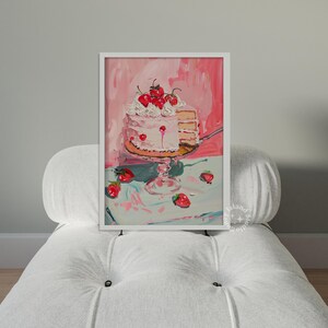 Retro Cake Wall Art Vintage Cake Kitchen Print Pretty Decor Cake ...