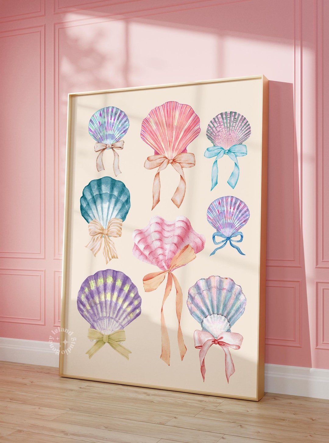 Seashell Print Soft Girl Coquette Beach House Coastal Cowgirl Print ...