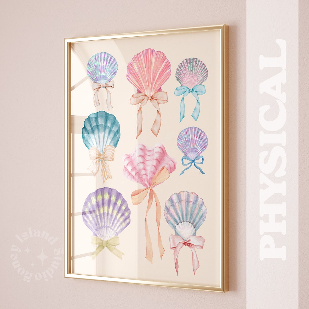 Seashell Print Soft Girl Coquette Beach House Coastal Cowgirl Print ...