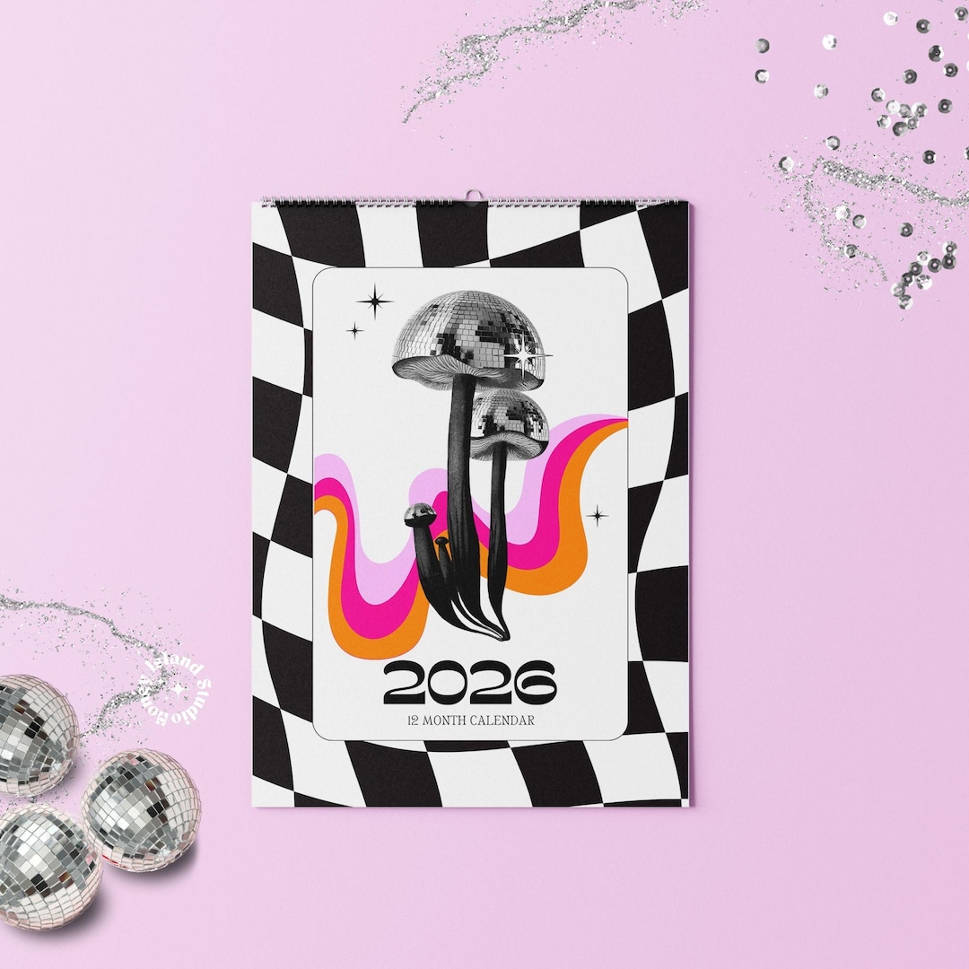 Disco Calendar 2026 Wall Calendar Daily Planner 2026 Disco Monthly ...