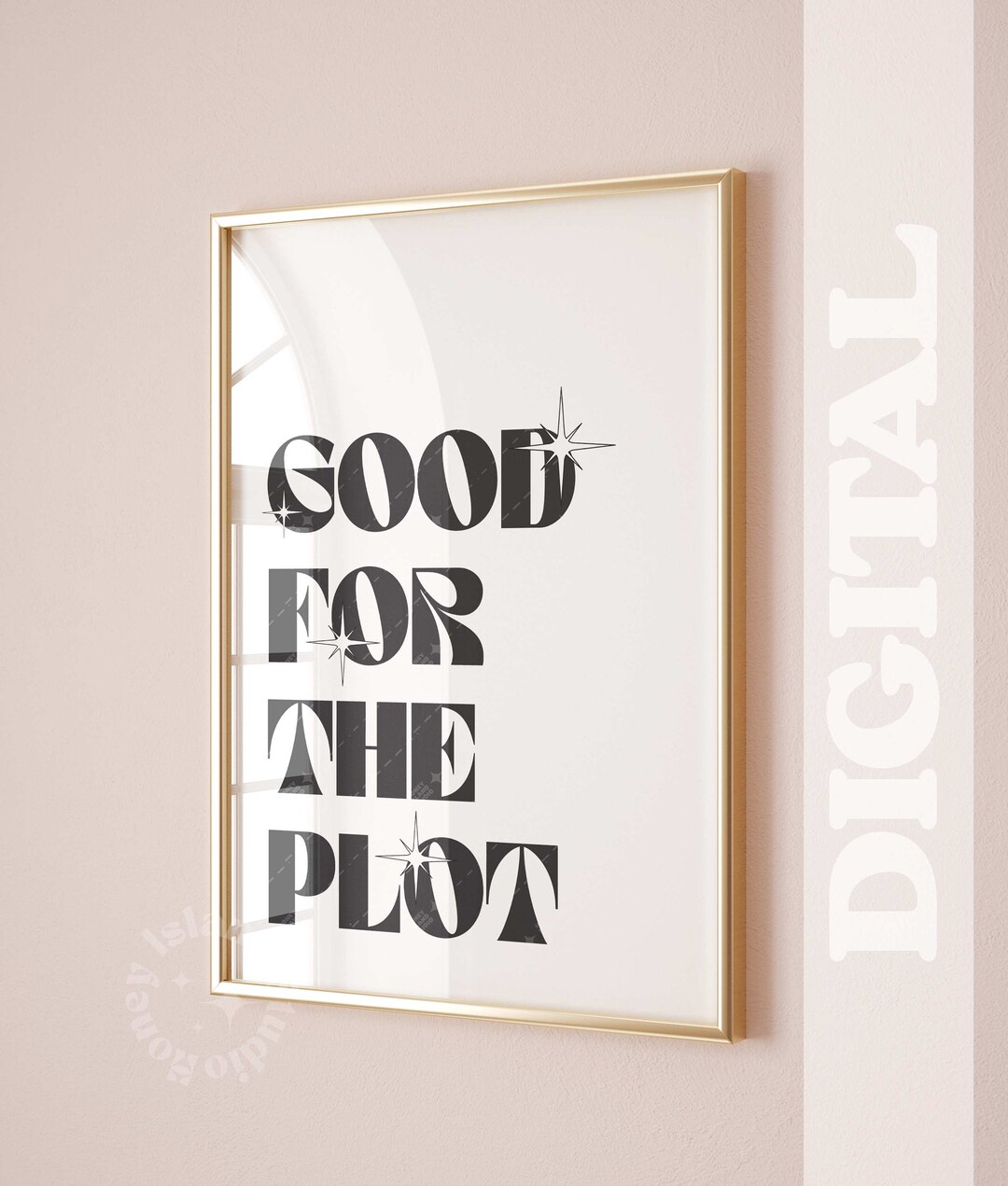 Good for the Plot Wall Print, Trendy Retro Wall Art Black and White ...