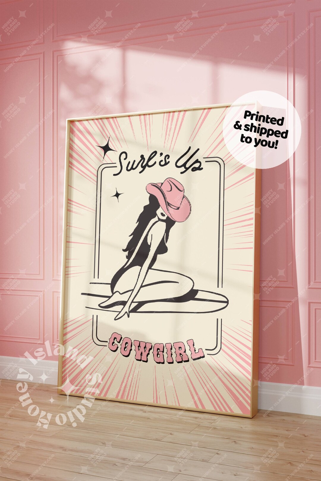 Coastal Cowgirl Print Retro Cowgirl Poster Vintage Western Aesthetic ...