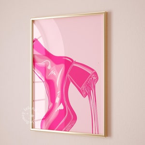 Disco Kicks Print, Funky Prints, Pink Disco Boots, Groovy Posters, Pink Retro Wall Art, Trendy ...