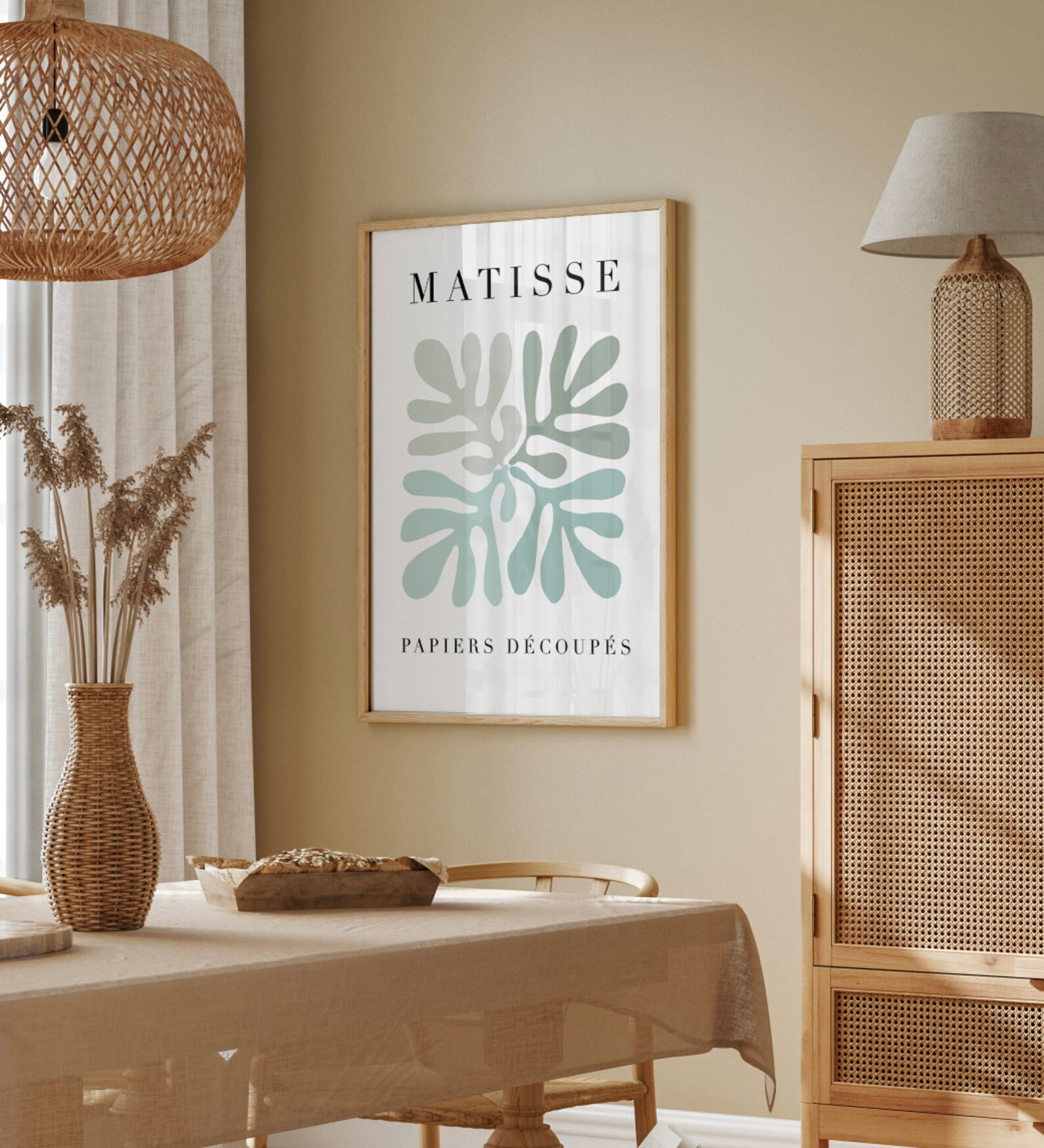 Matisse Green Print, Sage Green Wall Art, Henri Matisse Instant ...