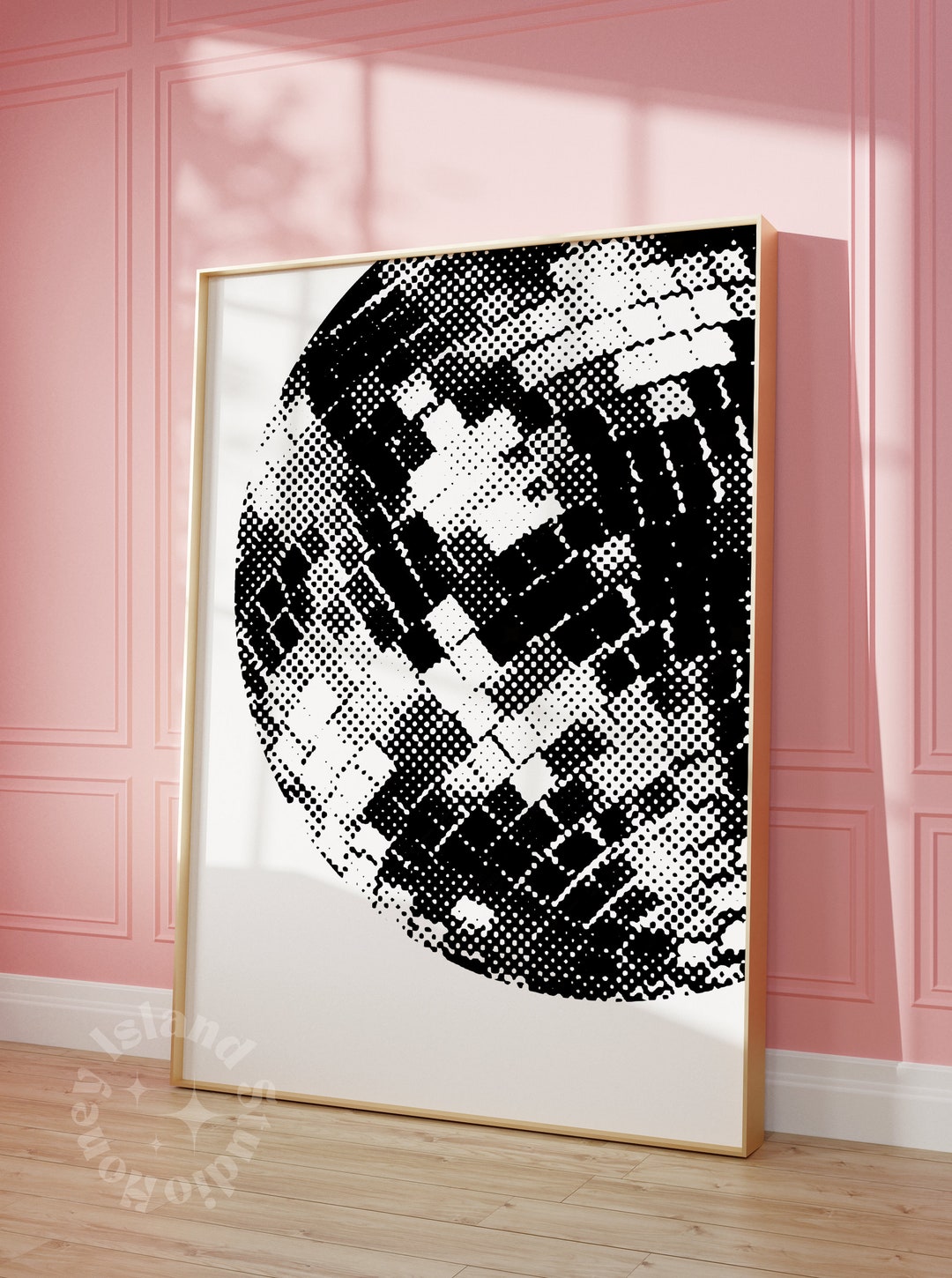 Funky Disco Ball Poster, Retro Bar Cart Wall Art - Etsy