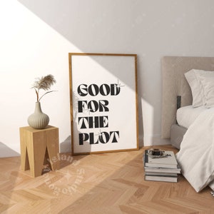 Good for the Plot Wall Print, Trendy Retro Wall Art Black and White ...
