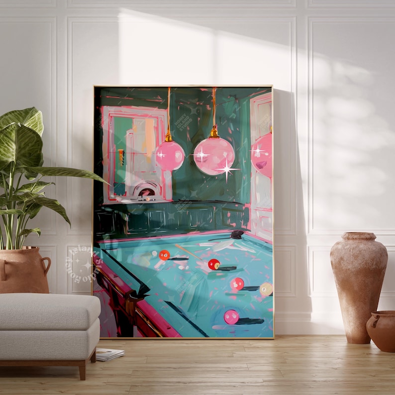 Funky Billiards Ball 8 Print: Groovy Y2K Dorm Decor (digital Download ...