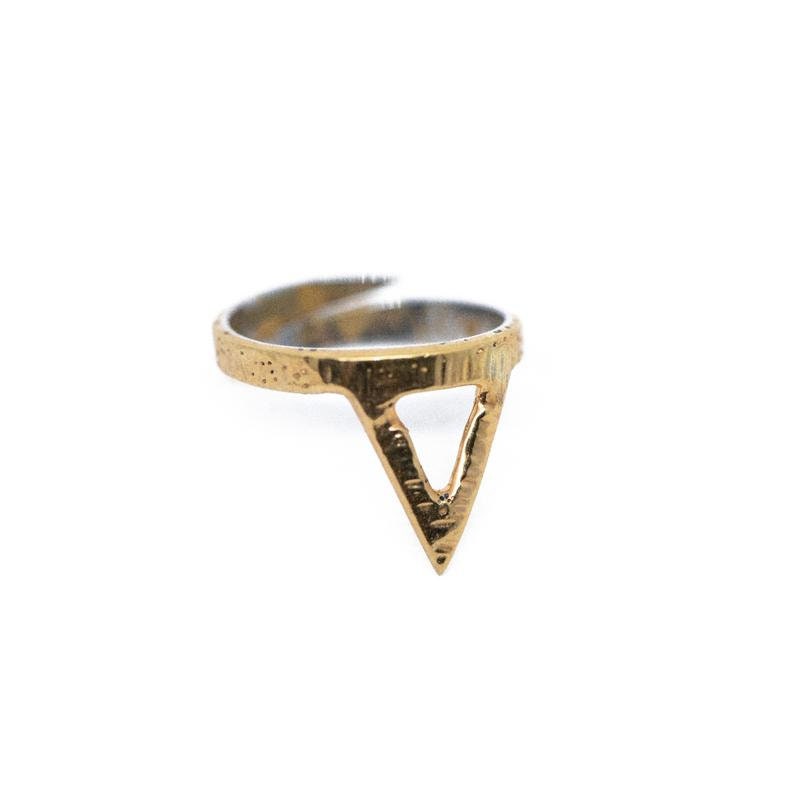 The PYRAMID Ring Birthday Gold Ring Handmade 24k Gold Ring - Etsy