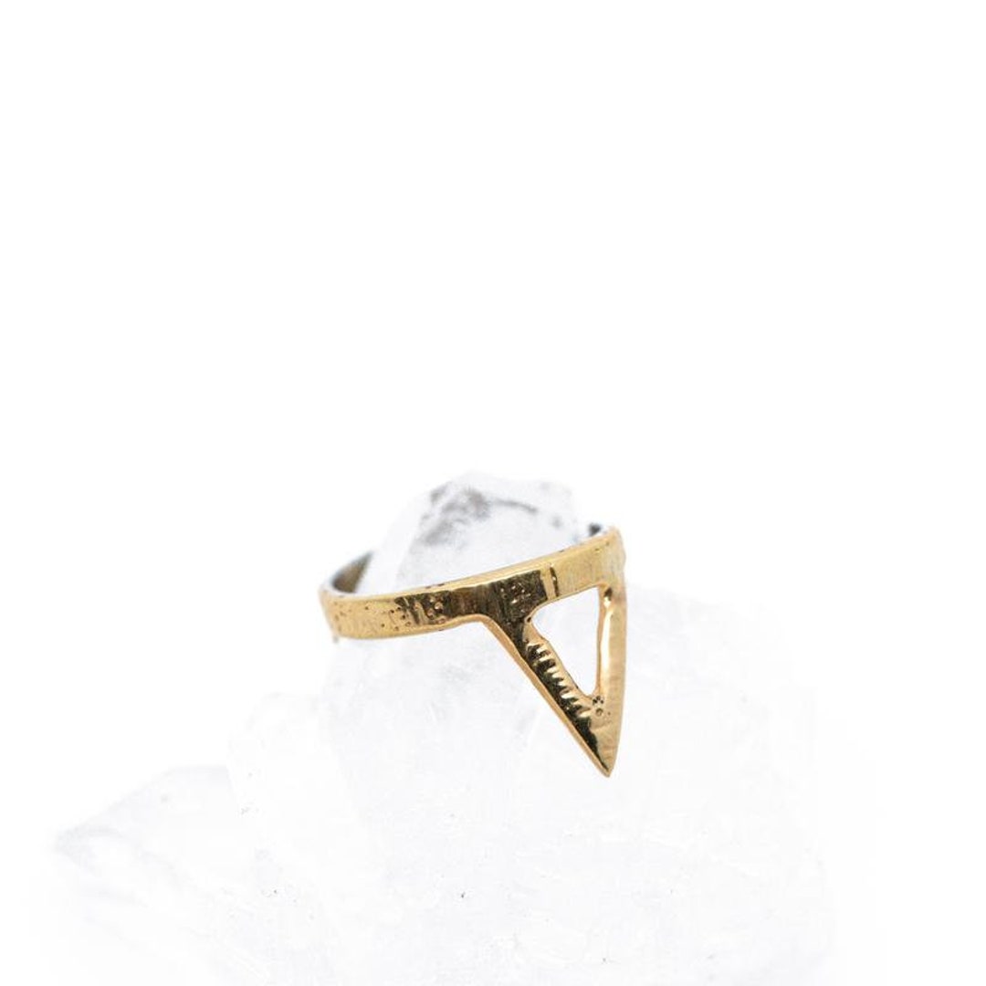 The PYRAMID Ring, Birthday Gold Ring, Handmade 24k Gold Ring, 24k Gold ...