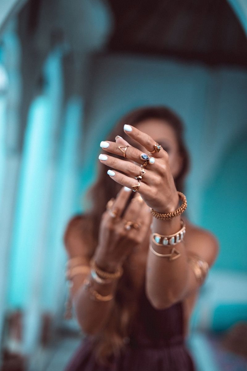 The PYRAMID Ring, Birthday Gold Ring, Handmade 24k Gold Ring, 24k Gold ...