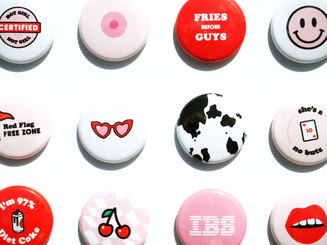 Hot Girl 1 Pinback Buttons 12 Pack Girl Buttons Girl - Etsy