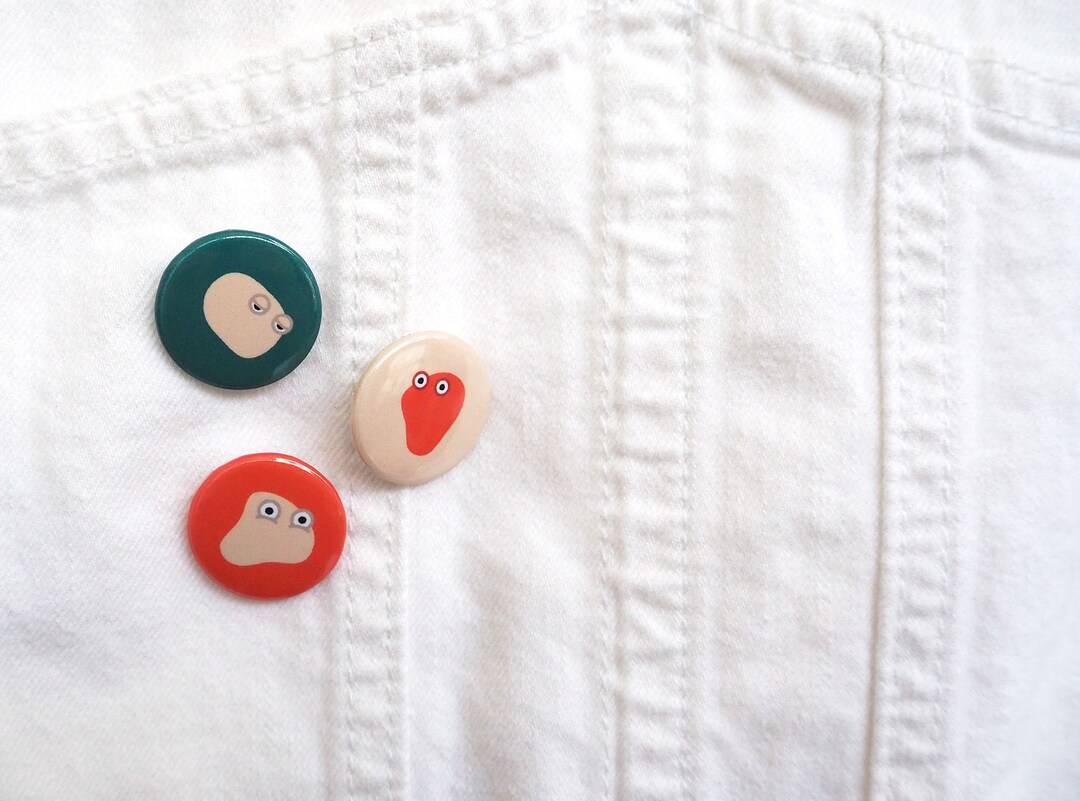 Moody Blob 1" Pinback Buttons - Etsy