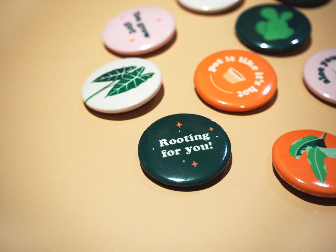 Plant Puns 1" Pinback Buttons | 12 Pack - Etsy