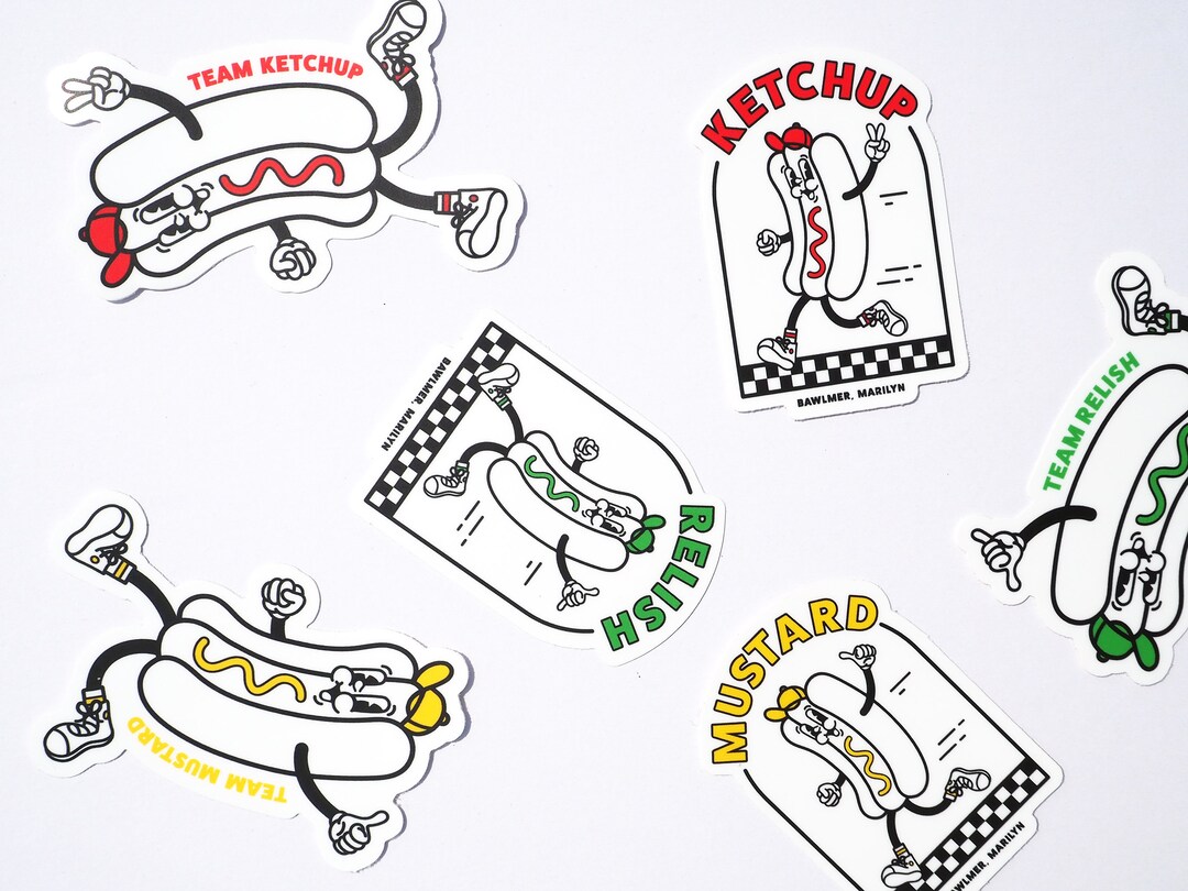 Hot Dog Race Stickers | Hot Dog Sticker, Laptop Sticker, Baltimore ...