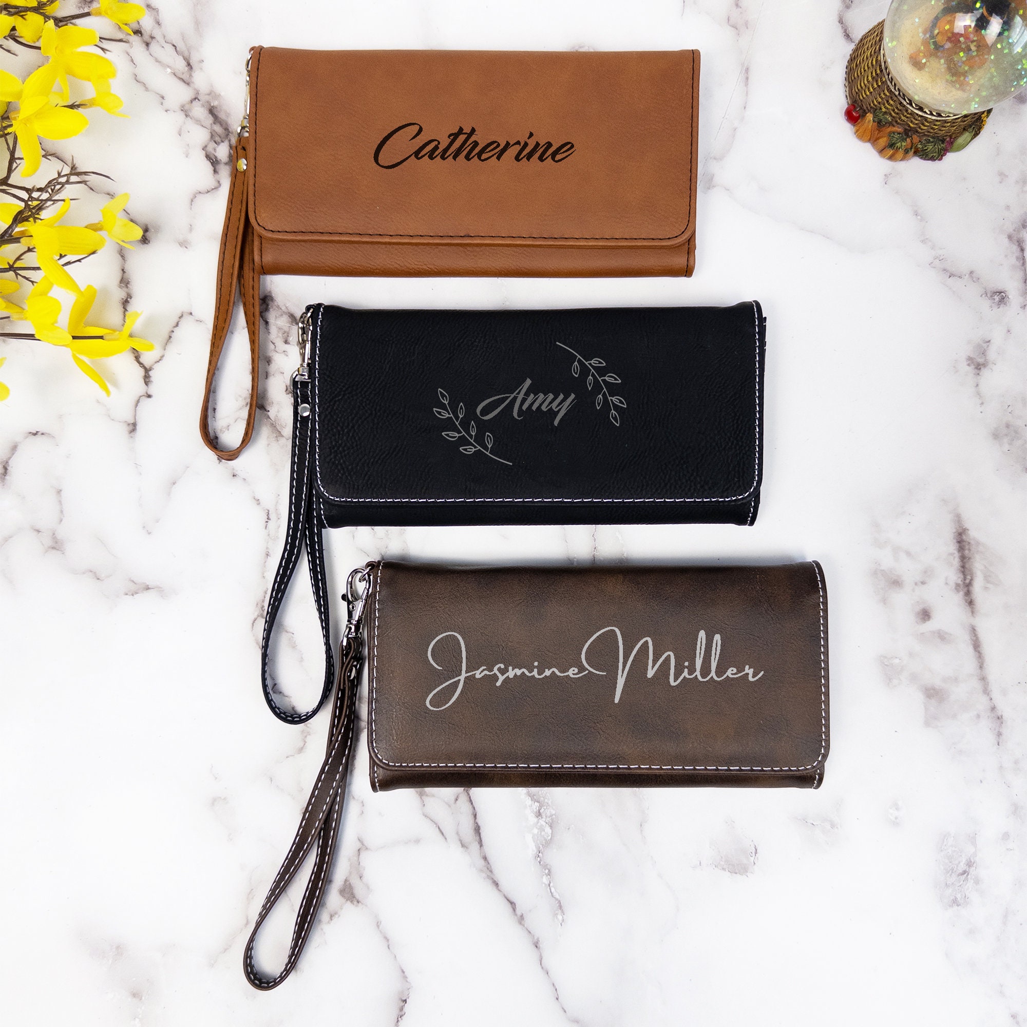 Personalized Women Wallet, Gift for Her, Mothers Day Gift, Engraved ...