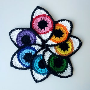 Crochet Eye PATTERN - Third Eye Crochet Applique Patch Pattern - Etsy