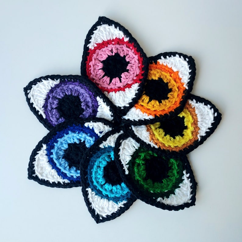 Crochet Eye PATTERN - Third Eye Crochet Applique Patch Pattern - Etsy