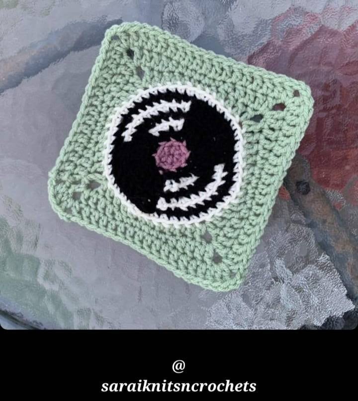 Vinyl Record Crochet Granny Square Pattern (PDF Pattern) - Etsy