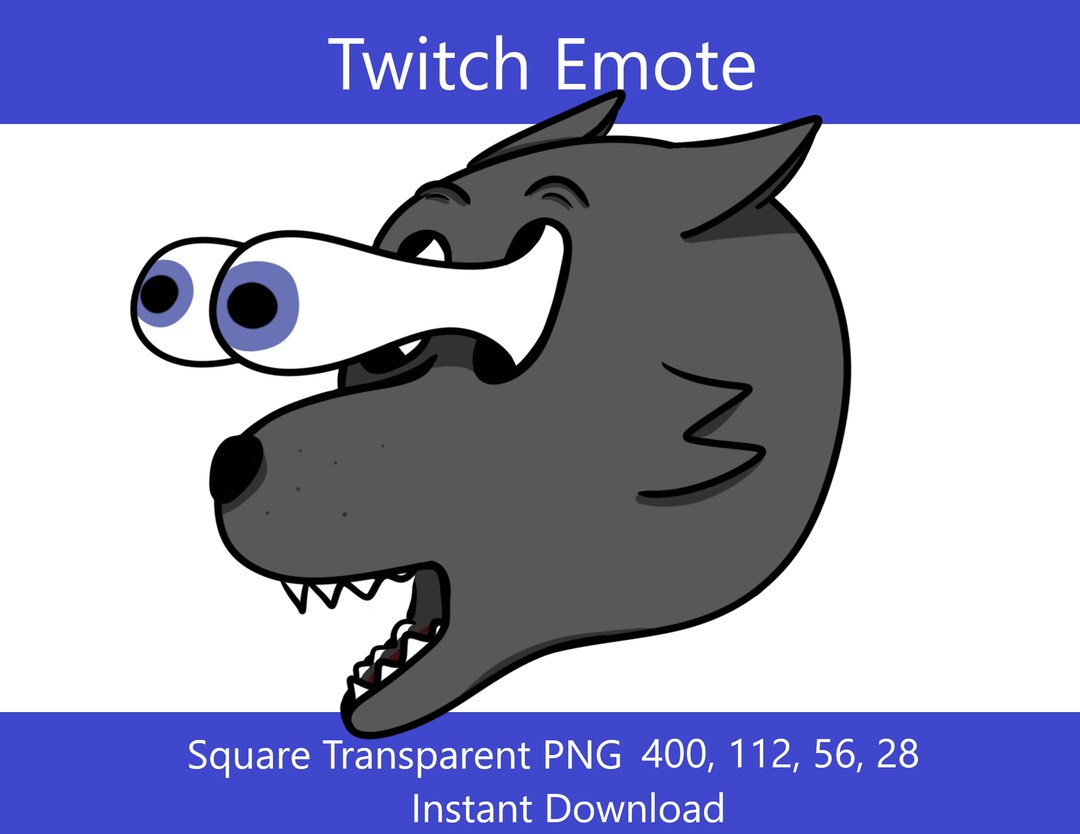 Wowzers Wolf Twitch Emote Instant Download Transparent Background - Etsy