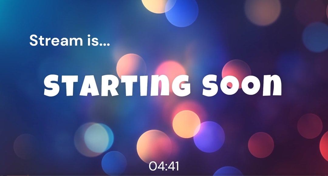 Glow Lights Animated Twitch Stream Scenes, Starting Soon, Be Right Back ...