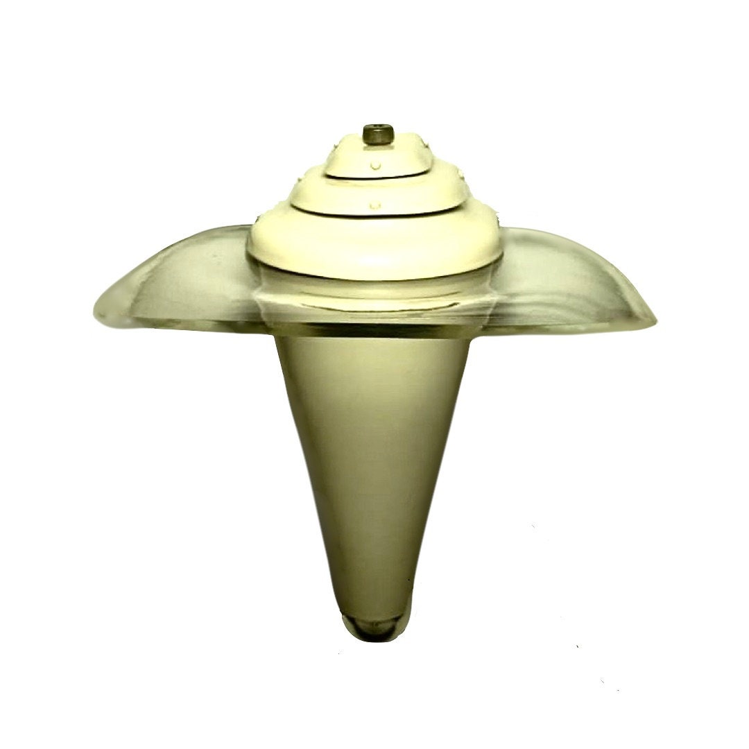 Vintage Rare Art Deco Cream Lacquered Metal Plexiglass Diffusers ...