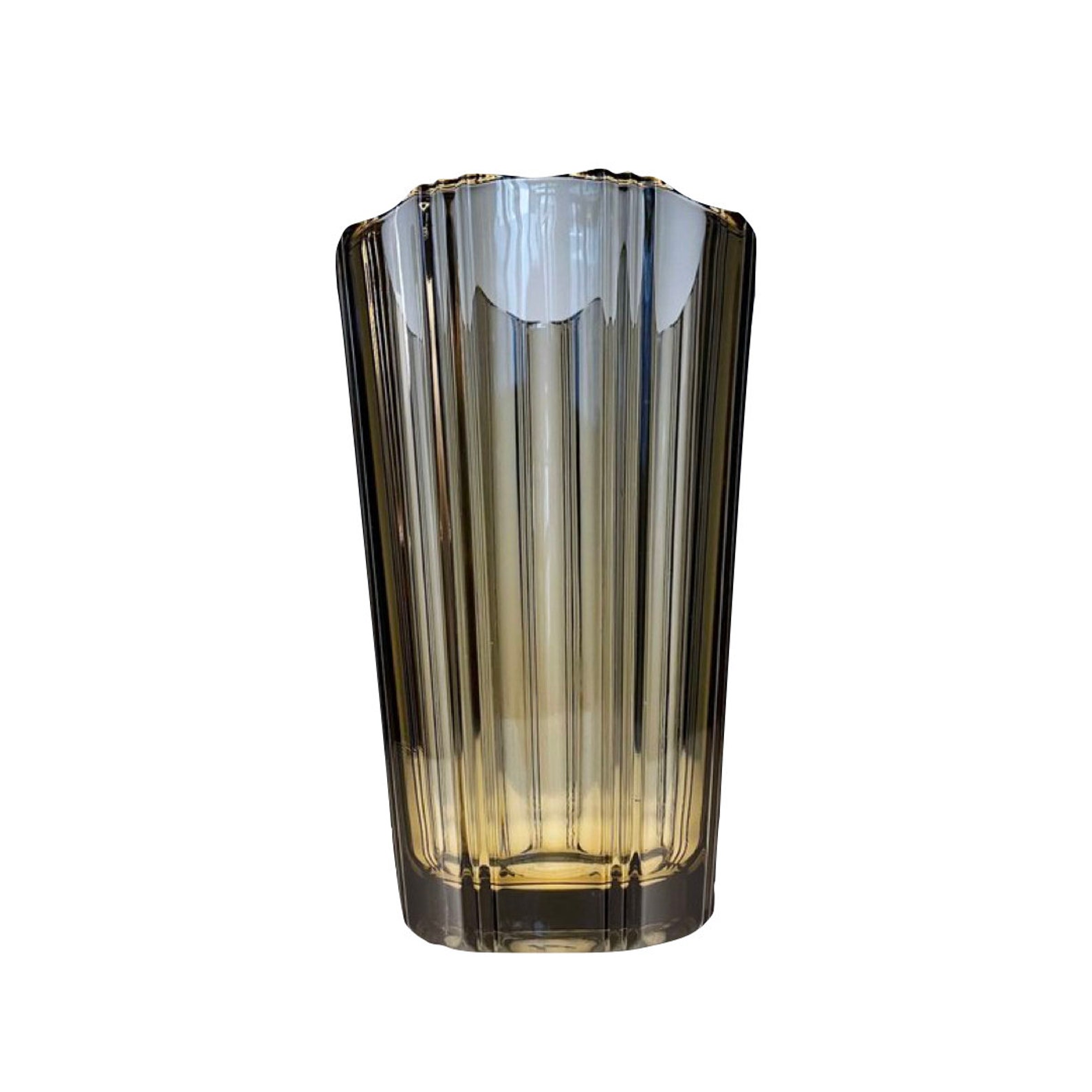 French Art Deco Luminarc Smoky Quartz Glass Vase. - Etsy