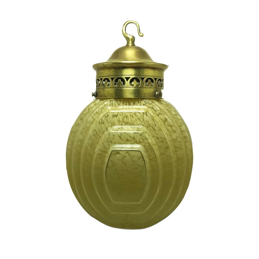 1930s Large Mottled Glass Art Deco Pendant Light Shade. - Etsy