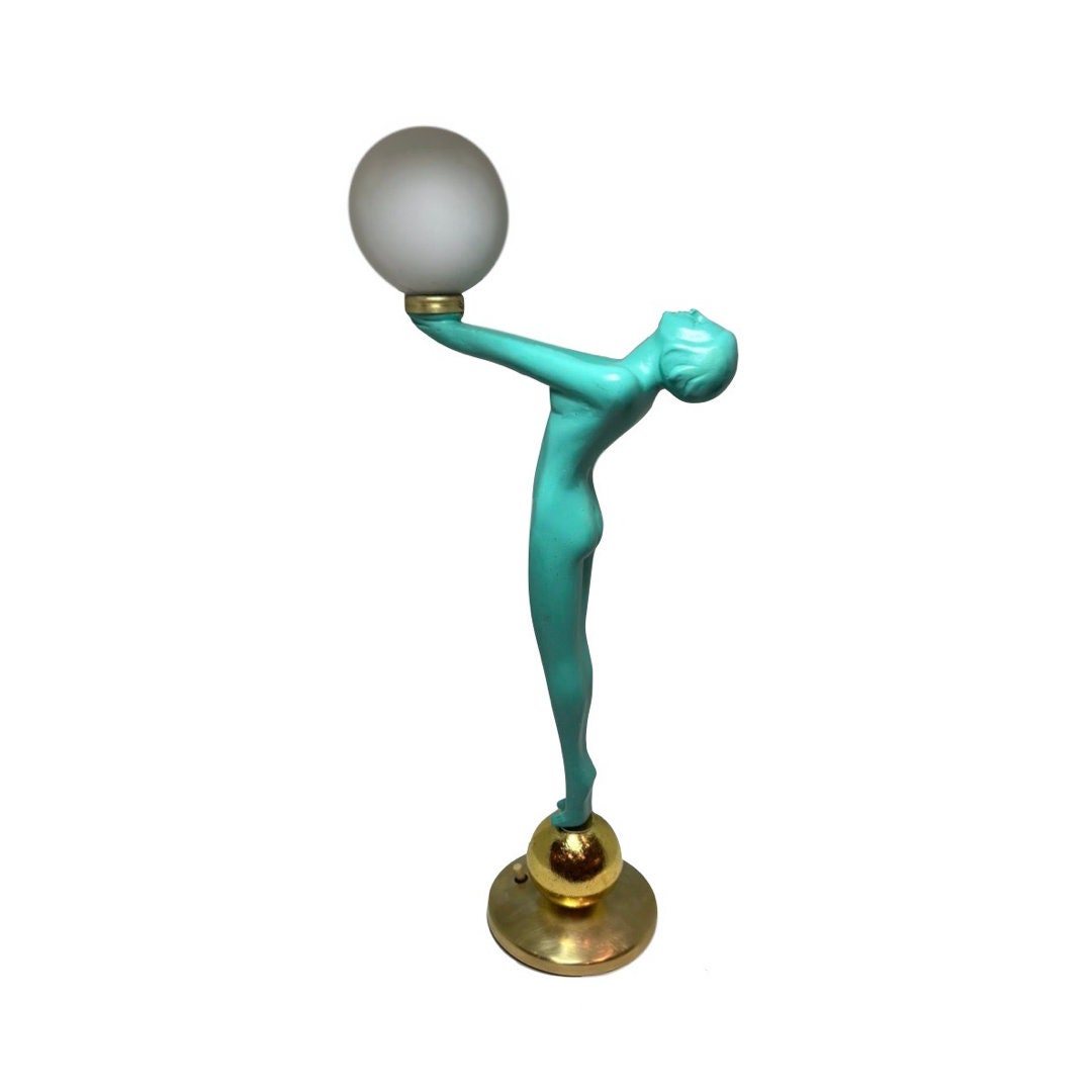 Vintage Art Deco Lady Table Lamp. - Etsy