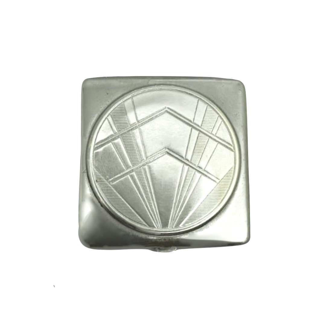 Little Art Deco, Late 20's/early 30's Silver Tone Powder Compact Marked ...