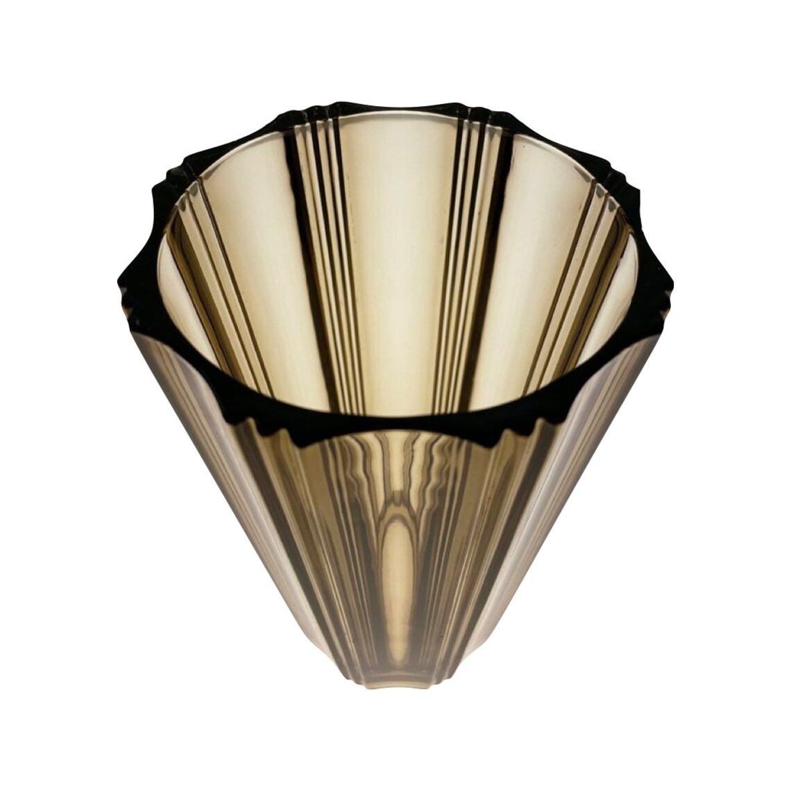 French Art Deco Luminarc Smoky Quartz Glass Vase. - Etsy