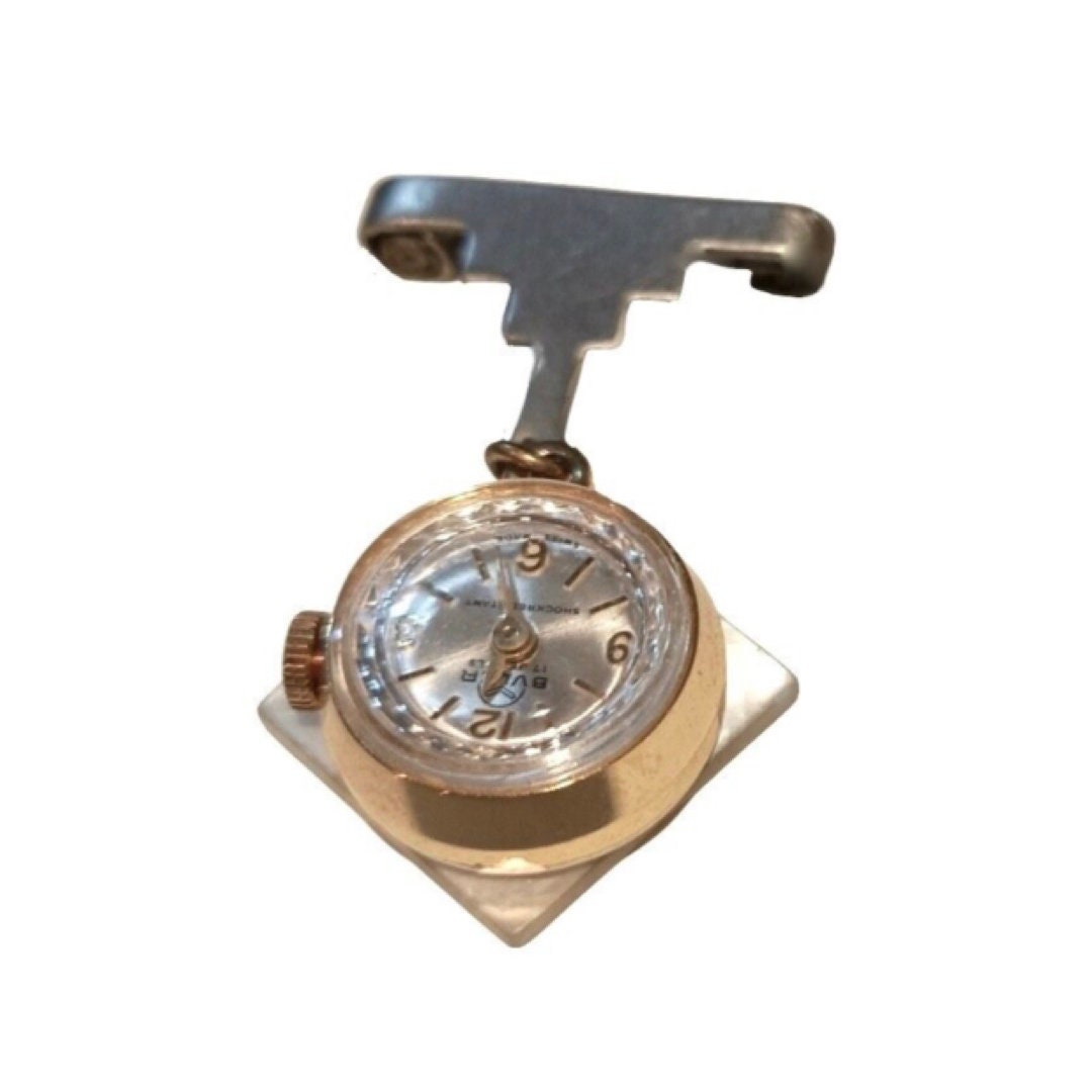 Vintage Art Deco Gold Plated, Stainless Steel and Mother Pearl Brooch ...