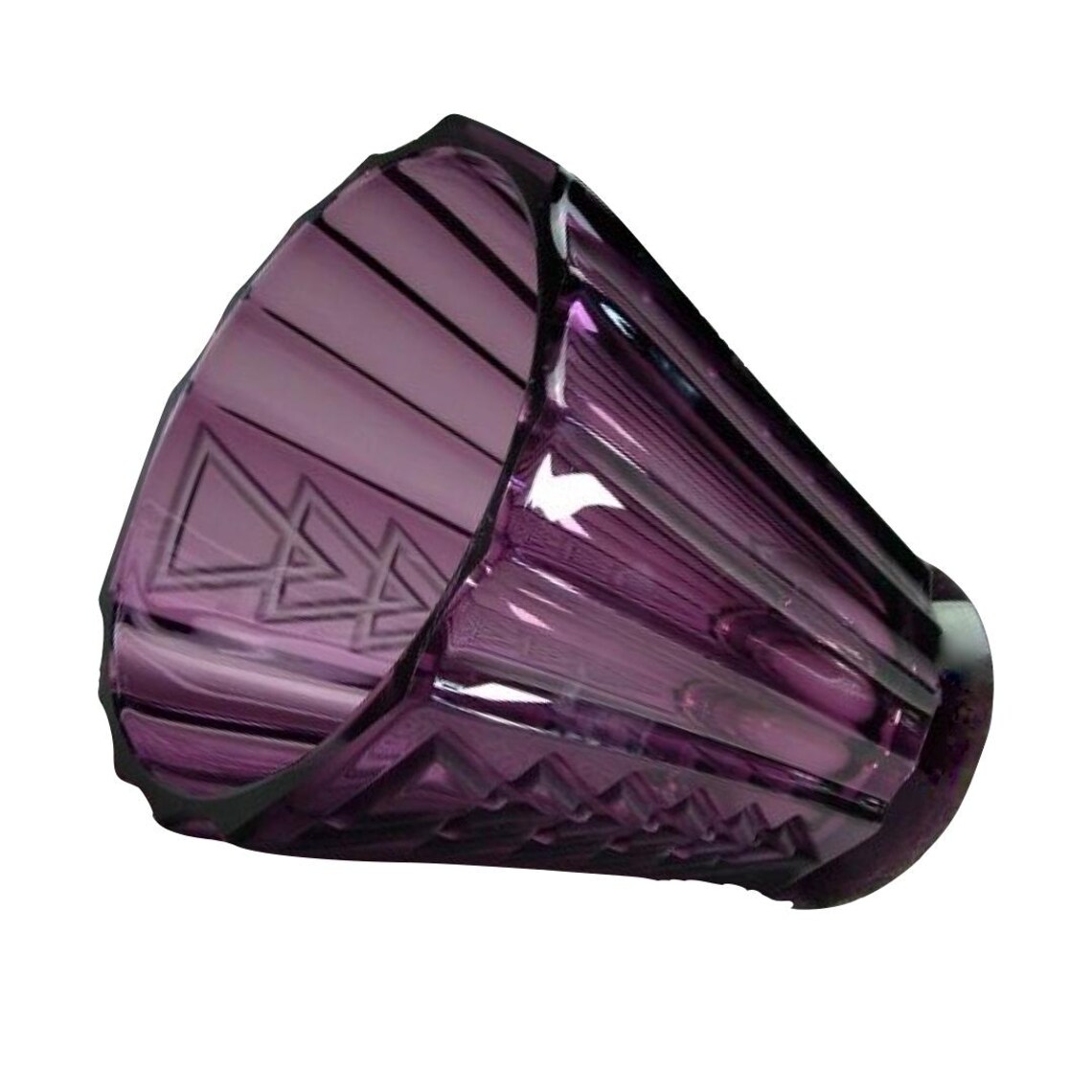 Art Deco 1930’s H. Markhbeinn Amethyst Flower Vase Geometric Triangle ...