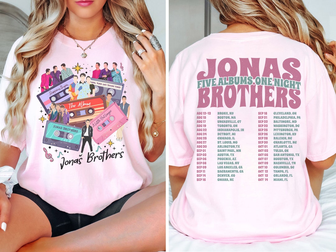 Jonas Brothers Double Sided T Shirt Jonas Brothers Tour - Etsy