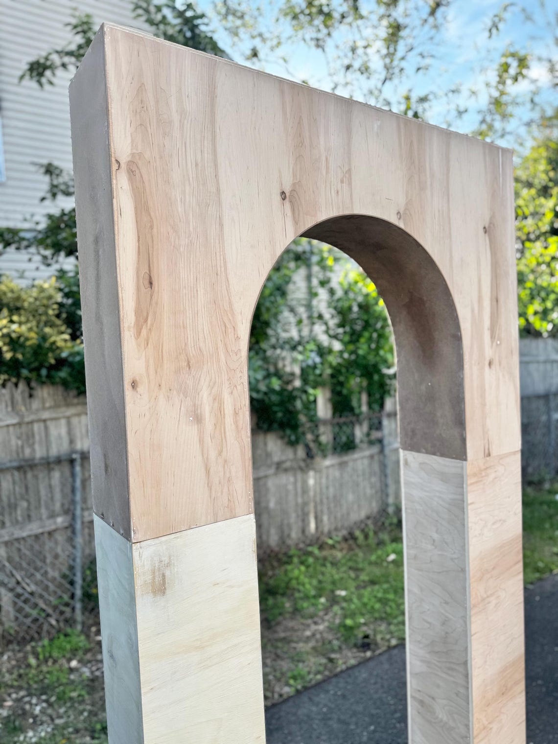 Handmade 3D Square Wood Arch Foldable Backdrop: Wedding Photo Prop ...