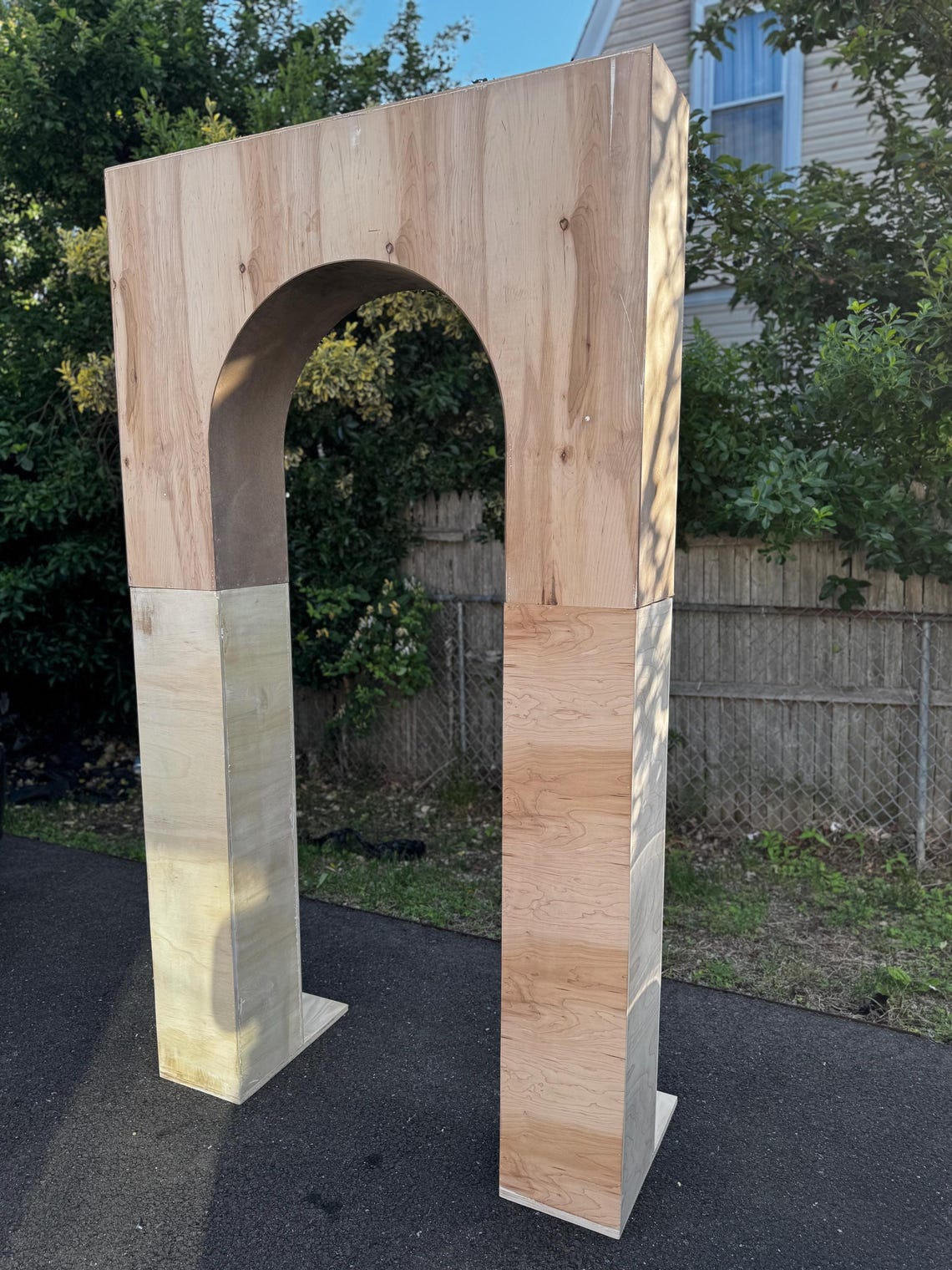 Handmade 3D Square Wood Arch Foldable Backdrop: Wedding Photo Prop ...
