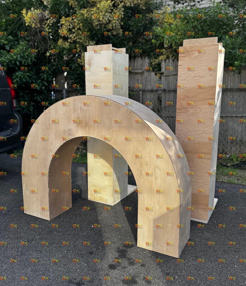 Handmade Plywood Arch Backdrop: Unpainted Wedding Photo Prop - Local ...