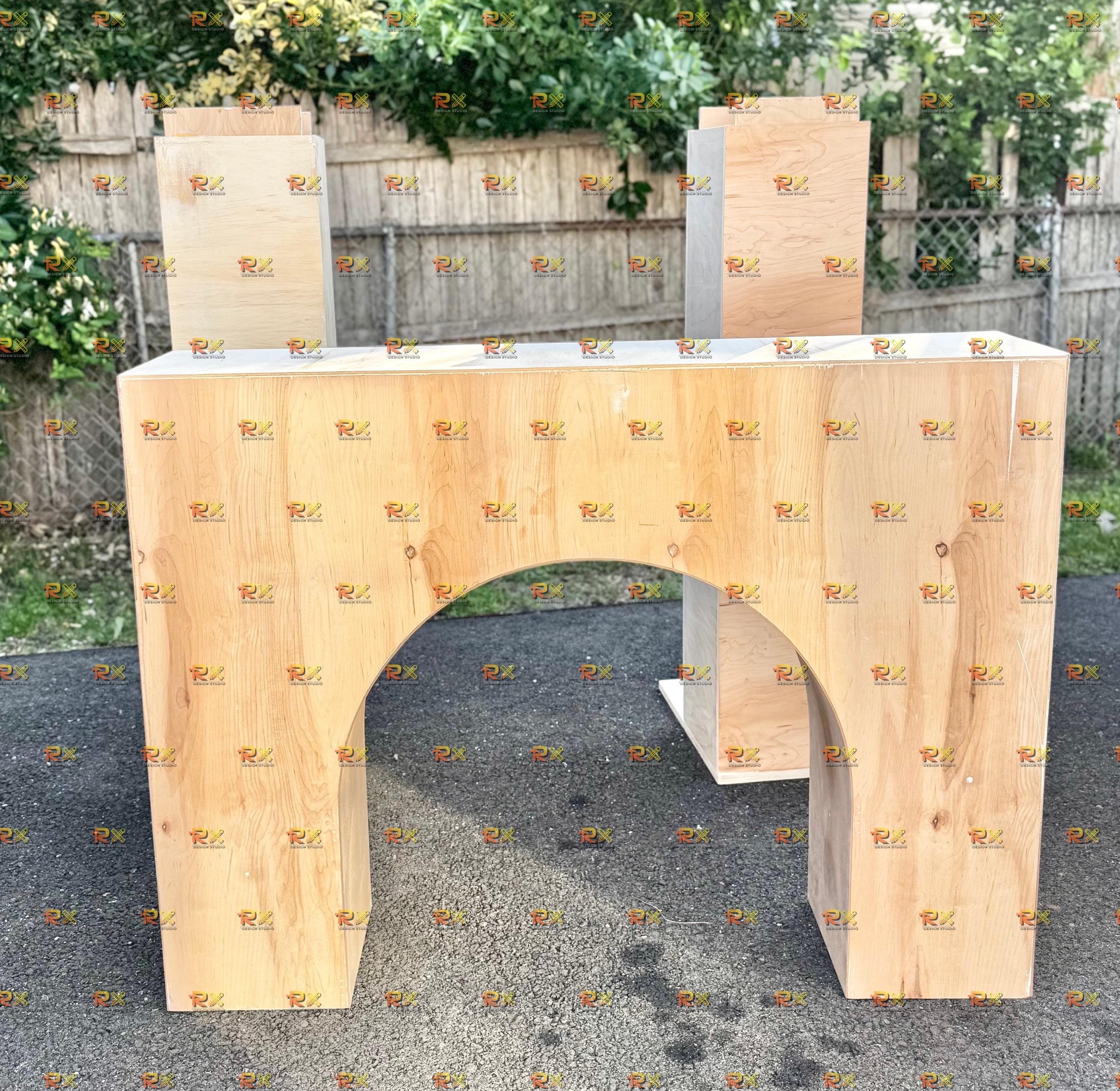 Handmade 3D Square Wood Arch Foldable Backdrop: Wedding Photo Prop ...
