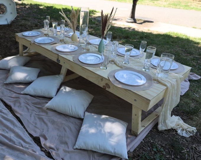 Folding Foldable Chic Boho Low Picnic Table - Etsy