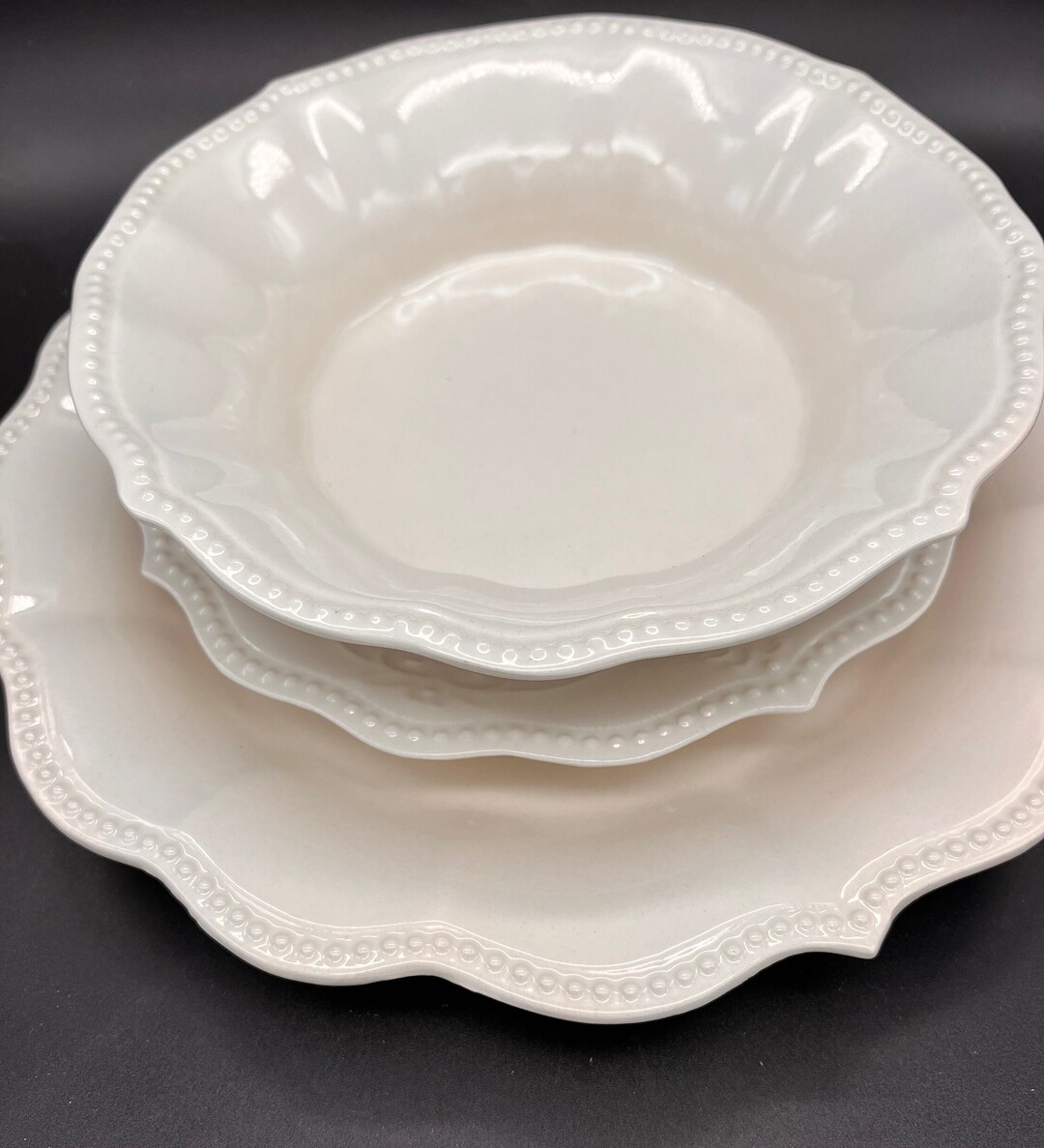 The Pioneer Woman Stoneware Paige-linen Pattern / 12 Dinner - Etsy