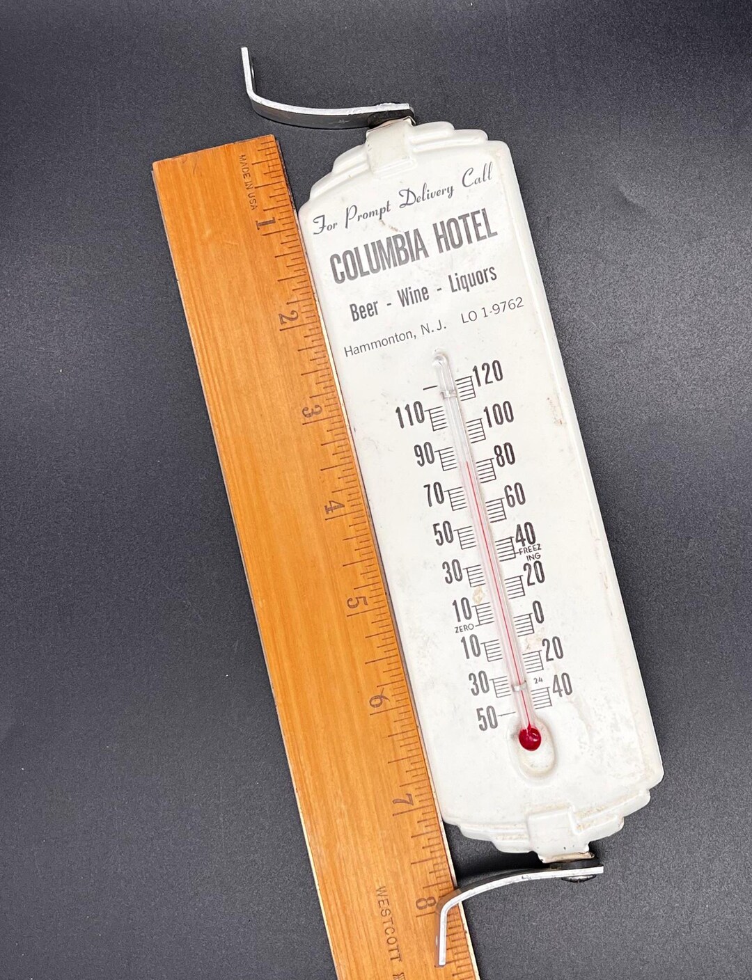 Vintage Advertising Thermometer / Metal Wall Thermometer / Columbia ...