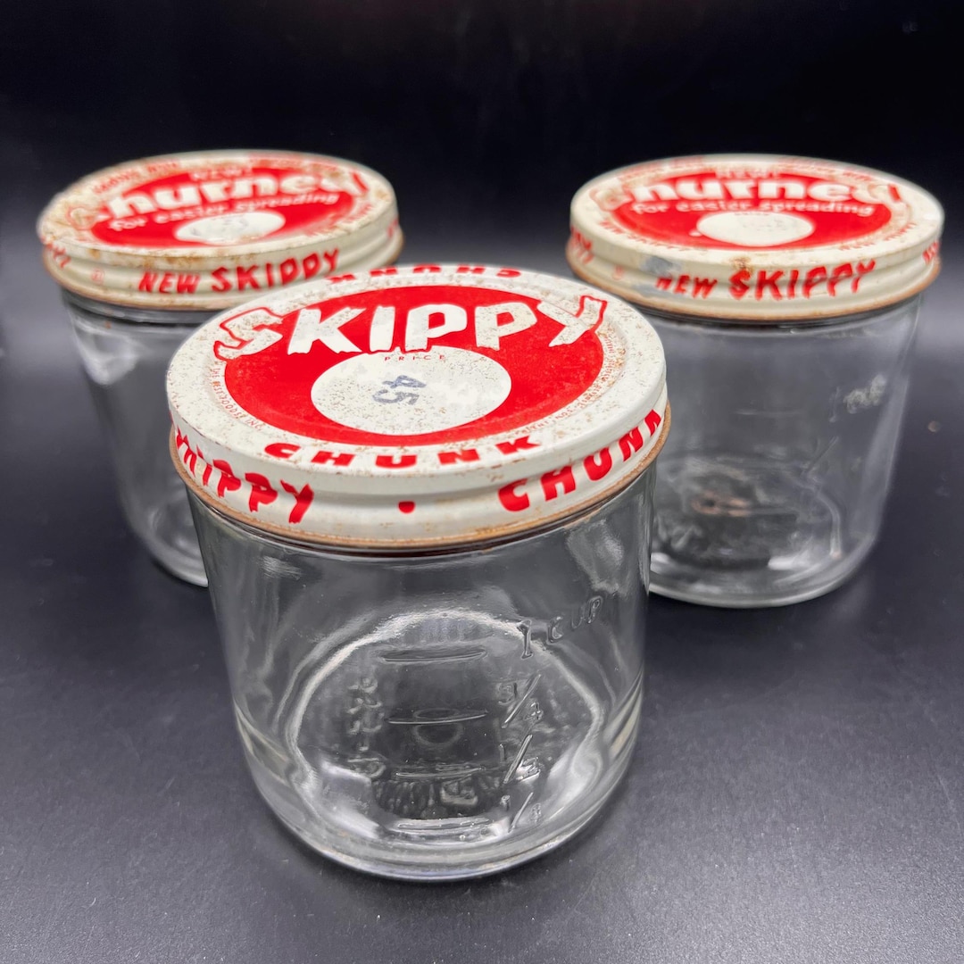 Vintage Skippy Peanut Butter Glass Ball Jars - Set of 3 - Etsy