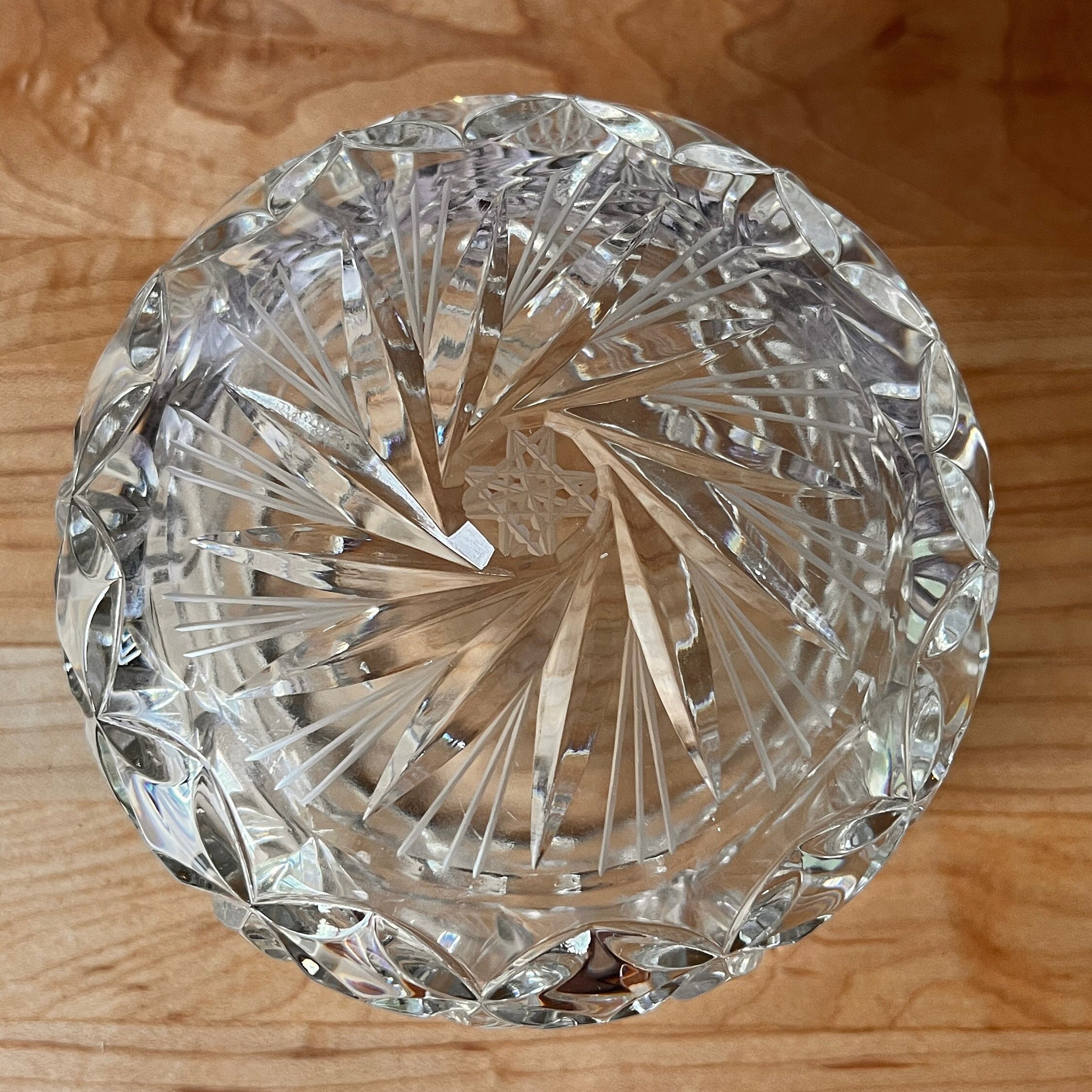 Bohemian Czech Pinwheel Pattern Saw Tooth Rim Lead Crystal - Etsy