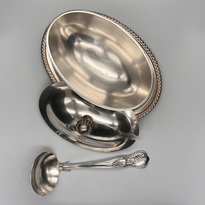 Vintage USN Navy Silver Soldered Covered Gravy Sauce Boat Tureen by ...