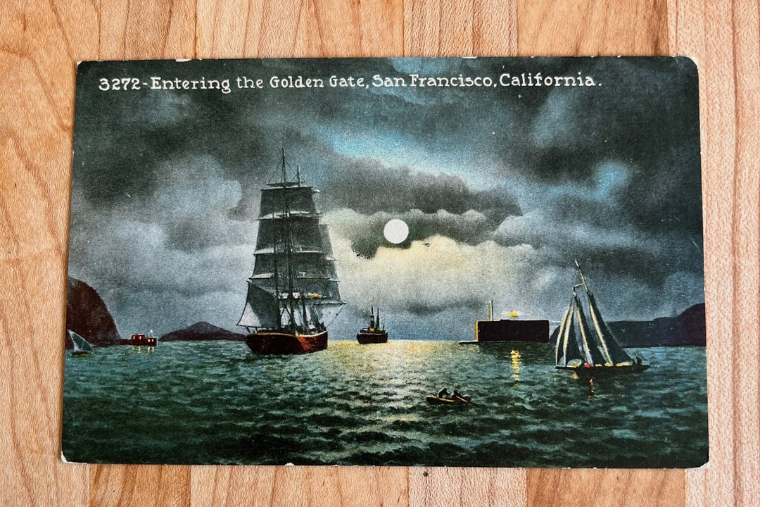 Vintage 3272 Entering the Golden Gate San Francisco Post Card - Etsy