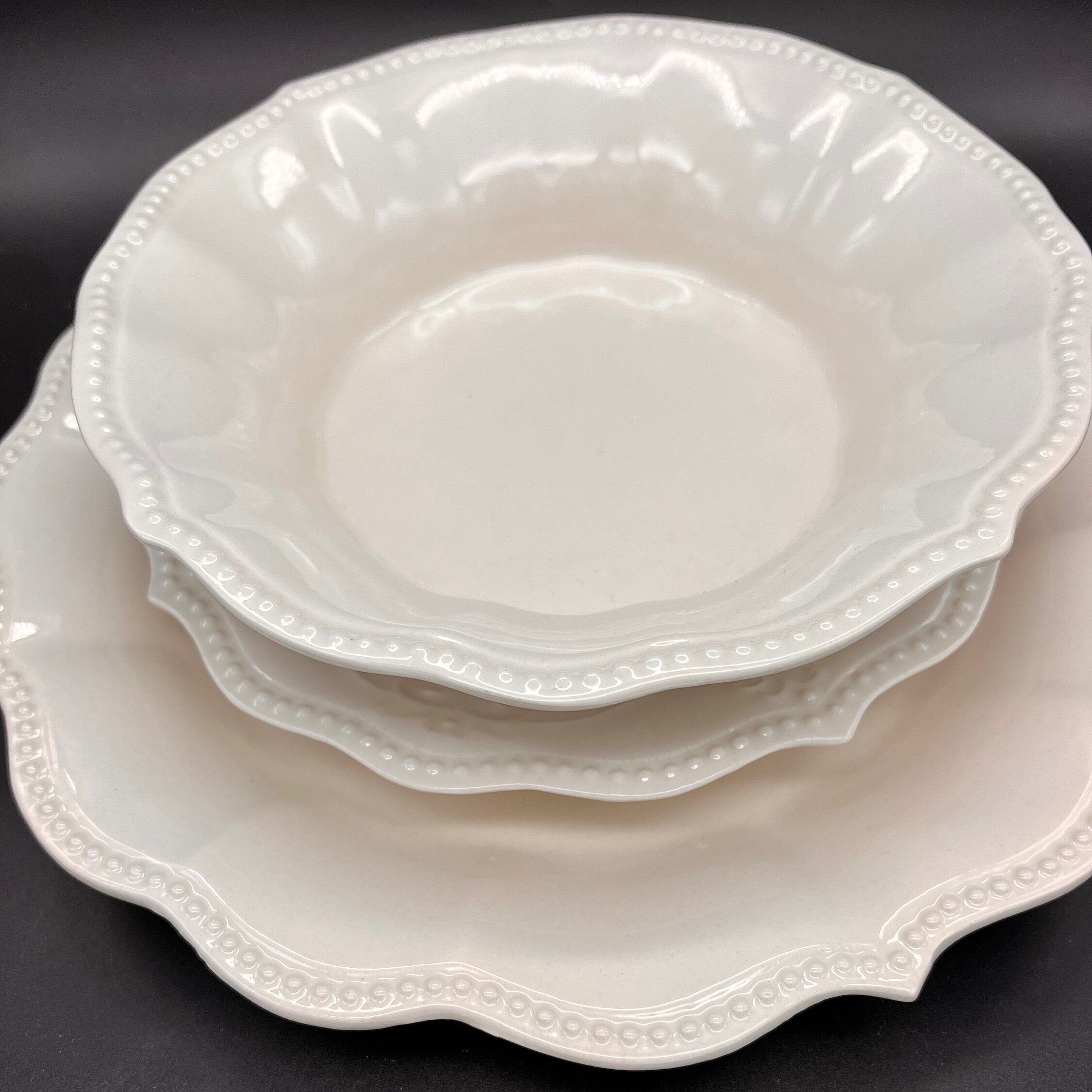The Pioneer Woman Stoneware Paige-linen Pattern / 12 Dinner - Etsy