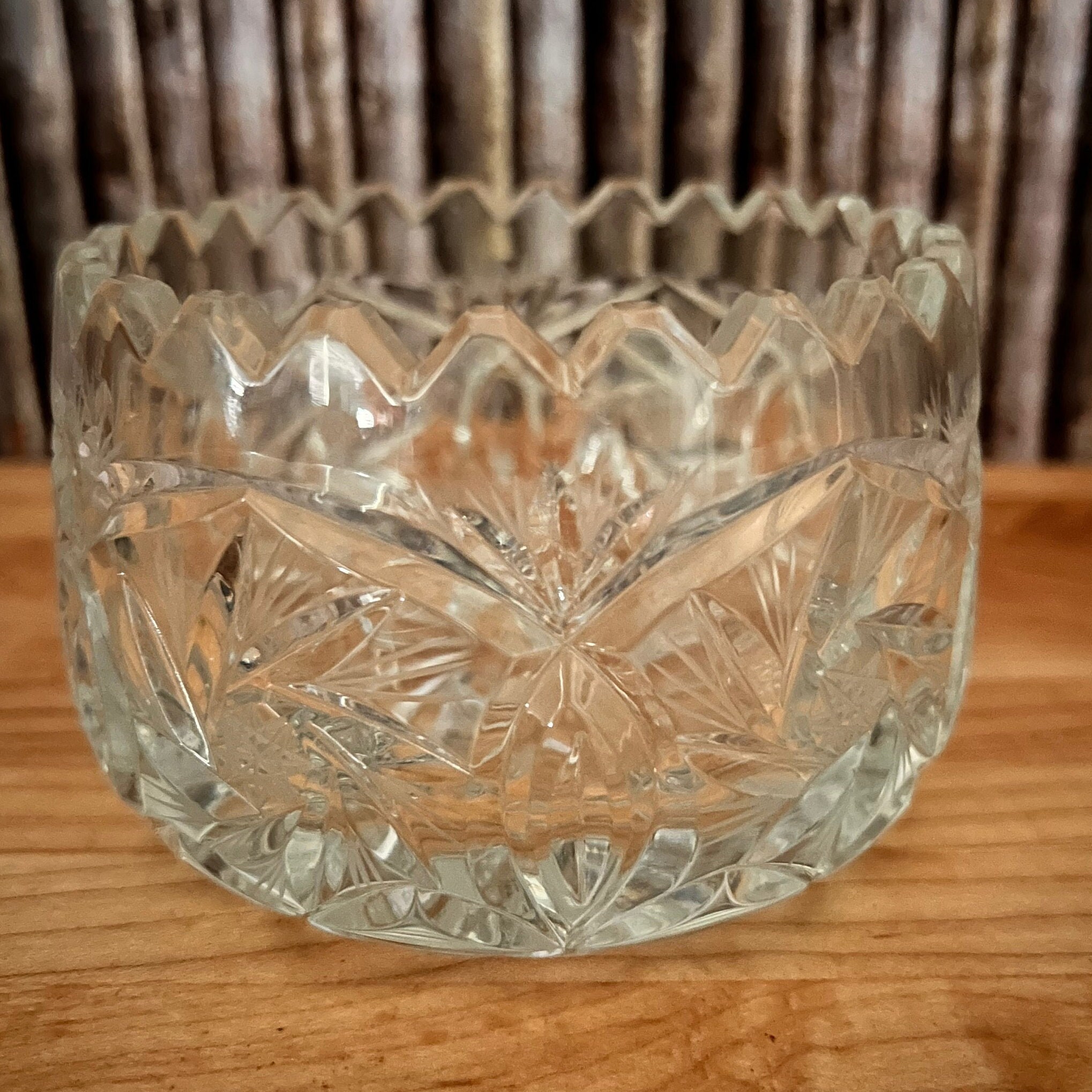 Bohemian Czech Pinwheel Pattern Saw Tooth Rim Lead Crystal - Etsy
