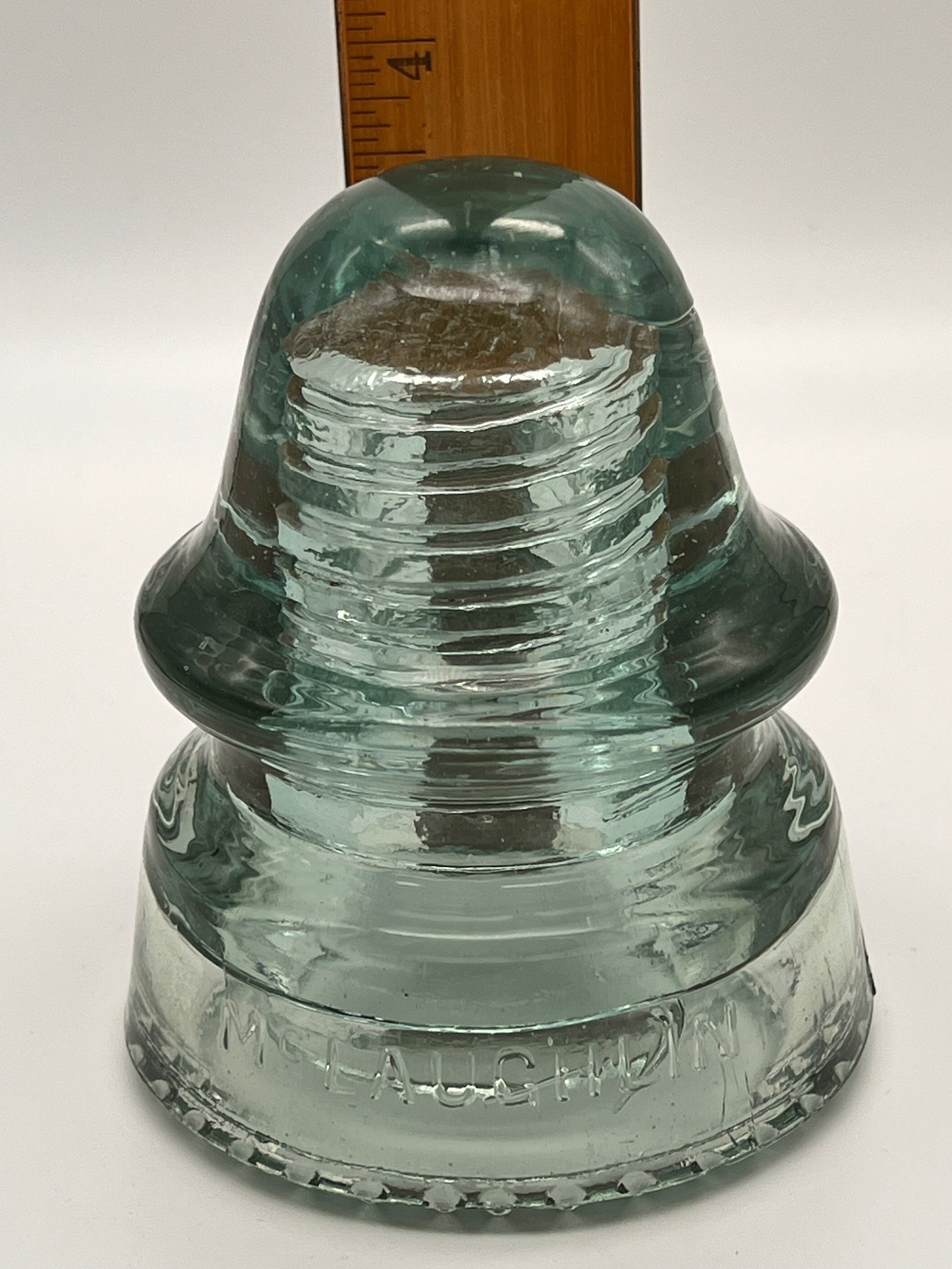 Vintage Mclaughlin Blue Green Threaded Glass Insulator No 19 - Etsy