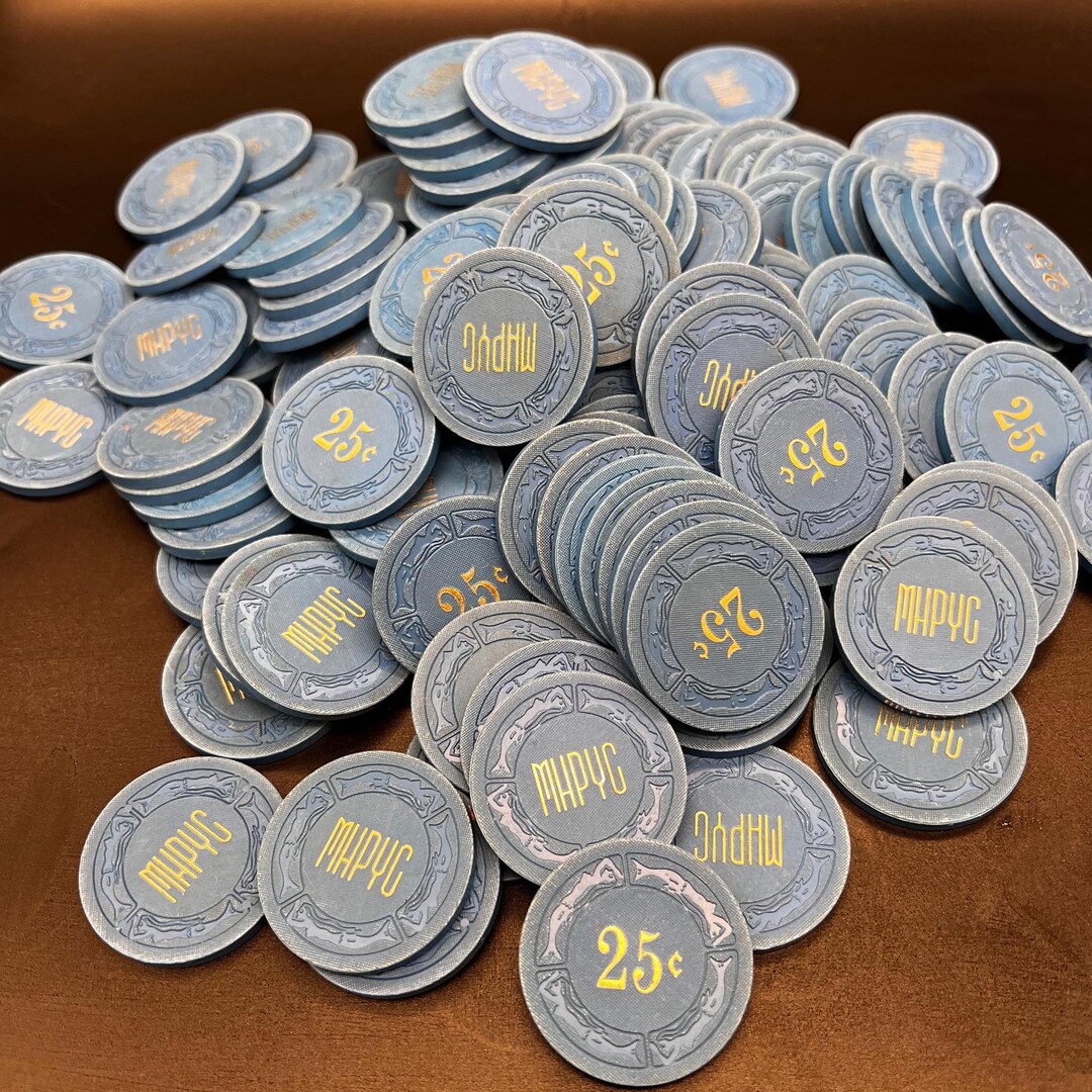 Vintage MHPYC Blue 25 Cent Poker Chips - Lot of 148 Chips - Etsy